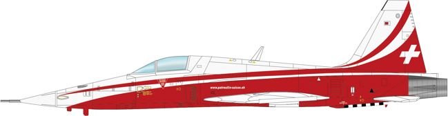 Northrop F-5E Tiger II Patrouille Suisse '60th Anniversary' 2024 - John Ayrey Die Casts